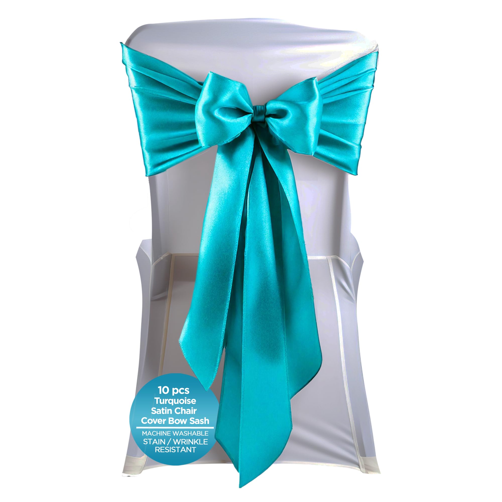 Amazon.com: Satin Bow Sash Chair Cover Decoration - Elegant Sashes for ...