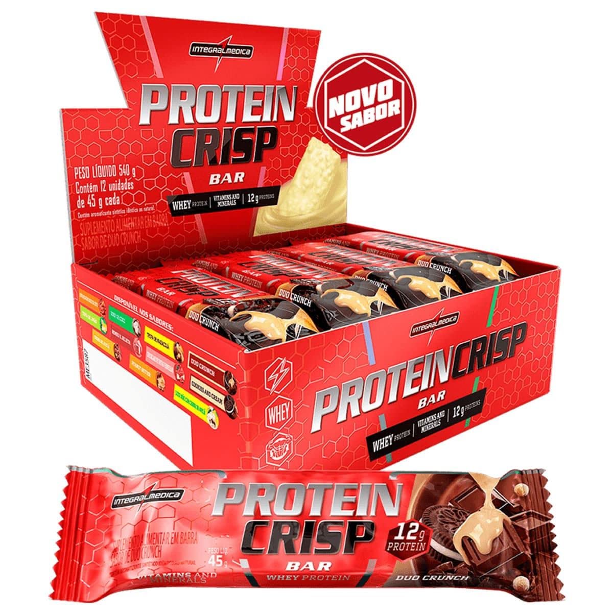 Amazon.com: Integralmédica - Crisp Bar Duo Protein Bar - Display with ...
