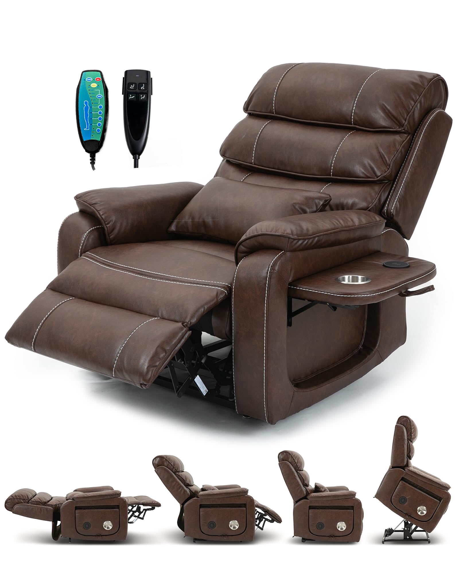 Amazon.com: HBUI Massage Chair Recliner with Heating, Power Lift ...