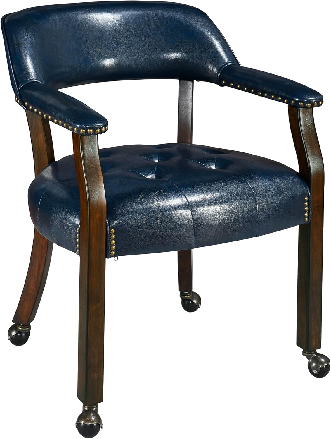 Amazon.com: MODERION Large Dining Chairs with Wheels and Arm, Caster ...