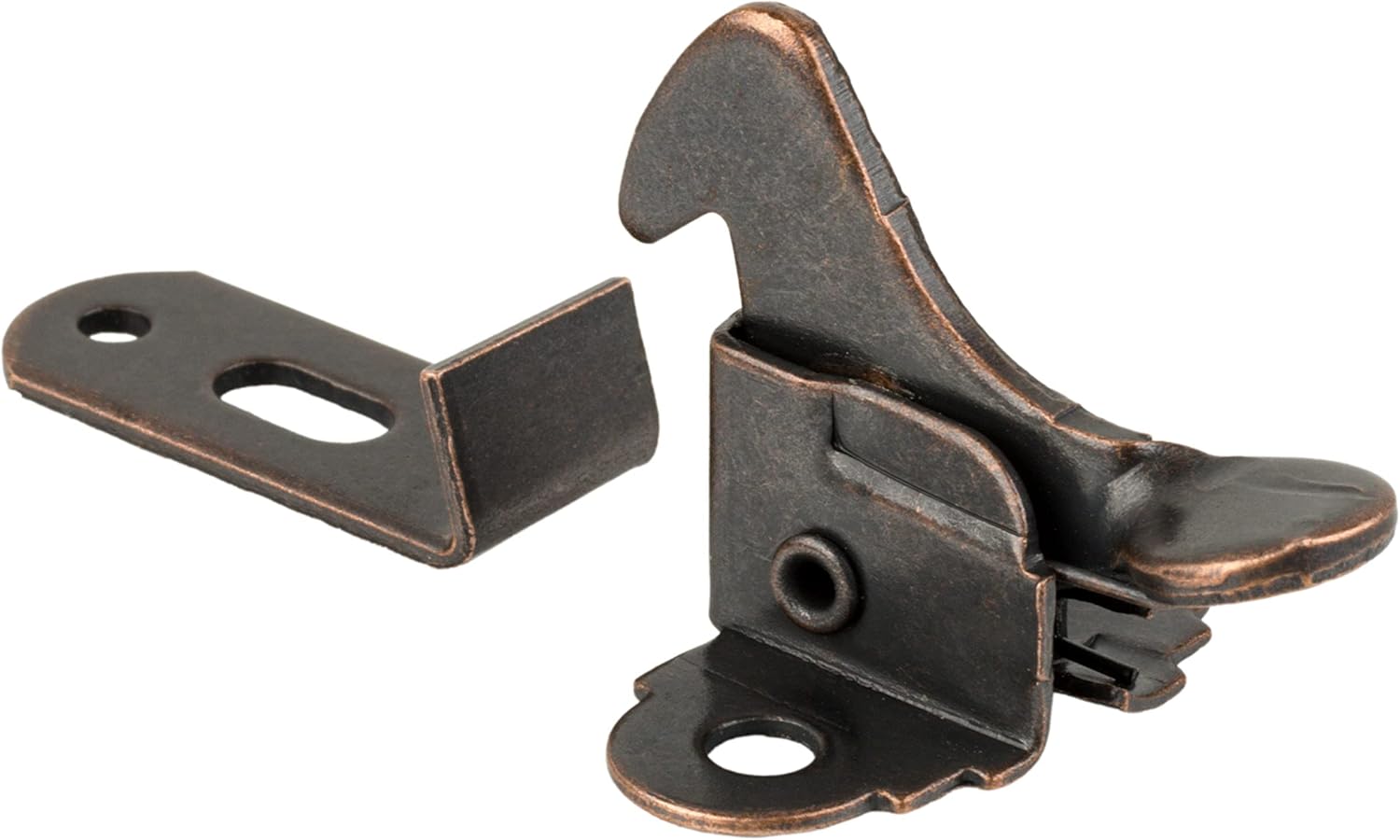 Antique Copper Plated Spring Action Elbow Door Catch & Latch - Hardware ...