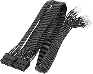 Amazon.co.jp: Power Cable 24PIN to 18PIN 10Pin Male Cable Mainboard 24 Pin Splitter LEADEX G650 ...