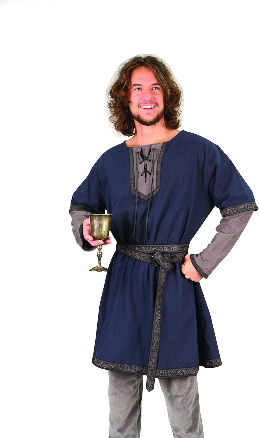 Amazon.com: Windlass Medieval Cotton Norman Tunic Includes Double Wrap ...