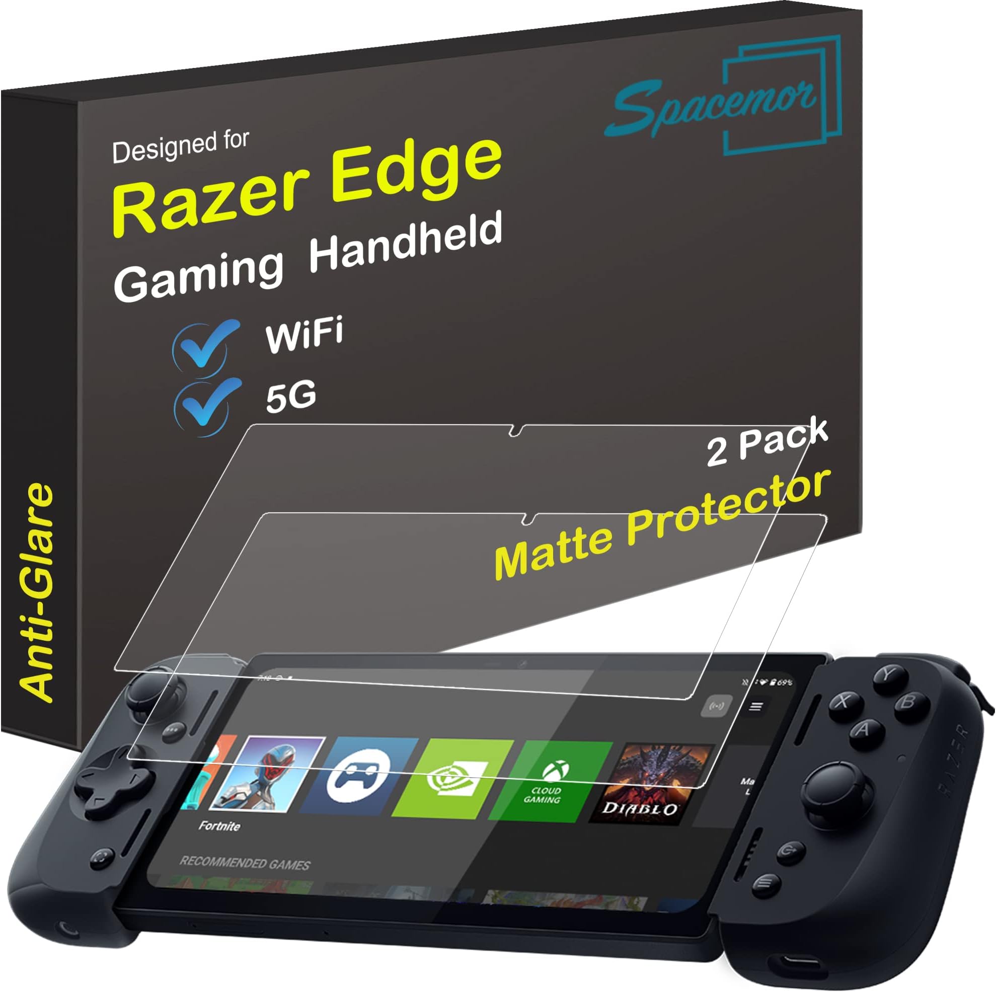 Amazon.com: spacemor 2Pack Matte Tempered Glass Screen Protector ...
