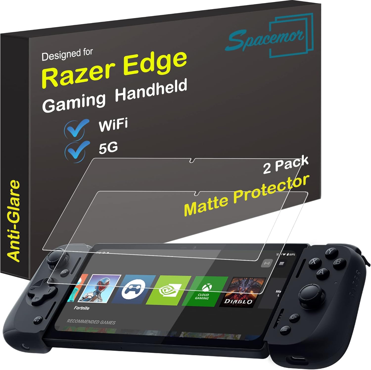 Amazon.com: spacemor 2Pack Matte Tempered Glass Screen Protector ...