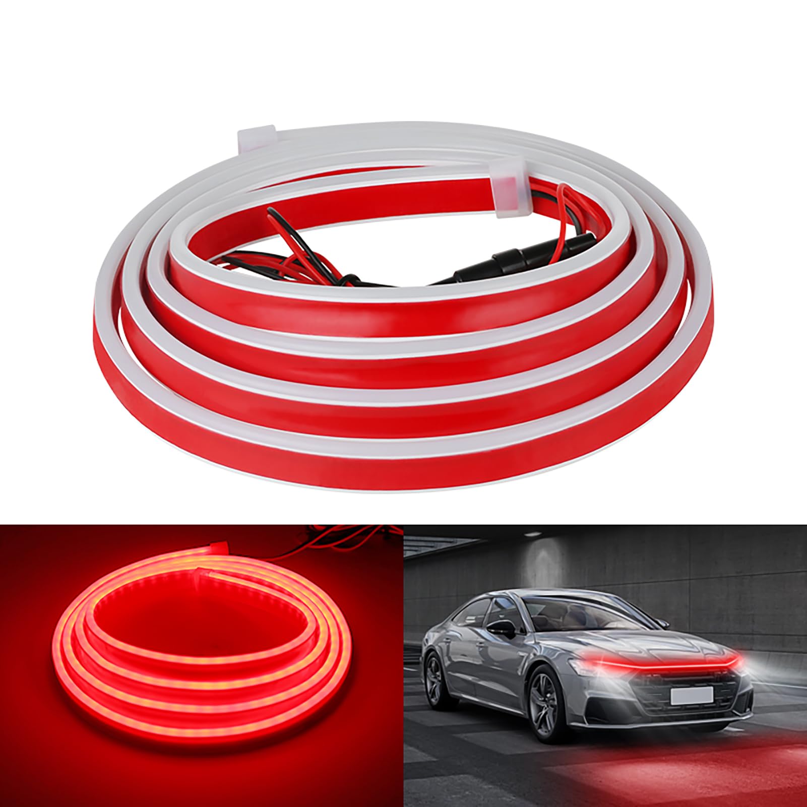 Amazon.com: 71 Inches Car Hood Light Strip Car LED Strip Light Flexible ...