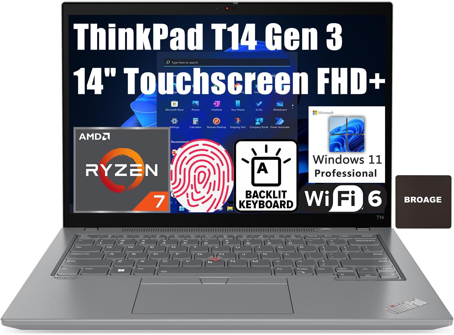Amazon.com: Lenovo ThinkPad L16 Gen 1 16" FHD+ Business Laptop Computer, Intel 12-Core Ultra 5 ...