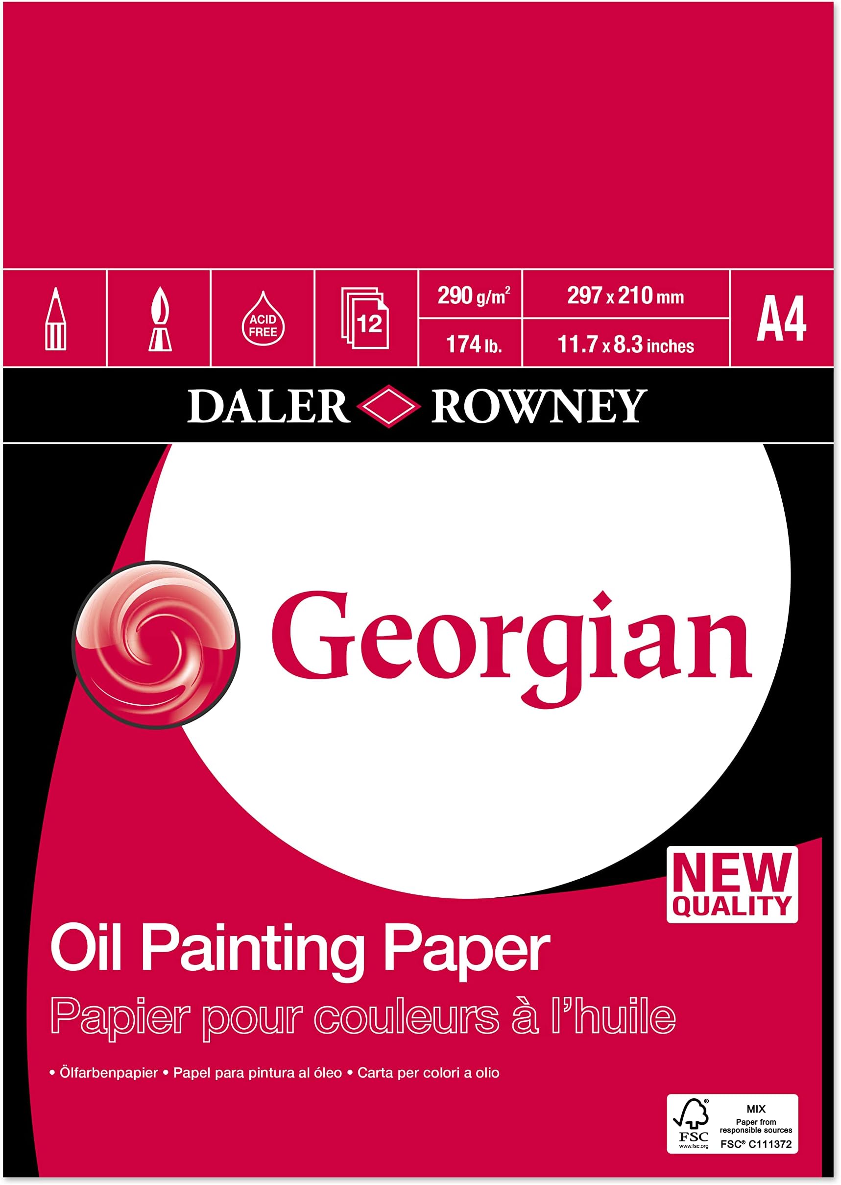 Daler-Rowney Graphic Series Marker 70gsm A4 Paper Pad, Smooth Surface ...
