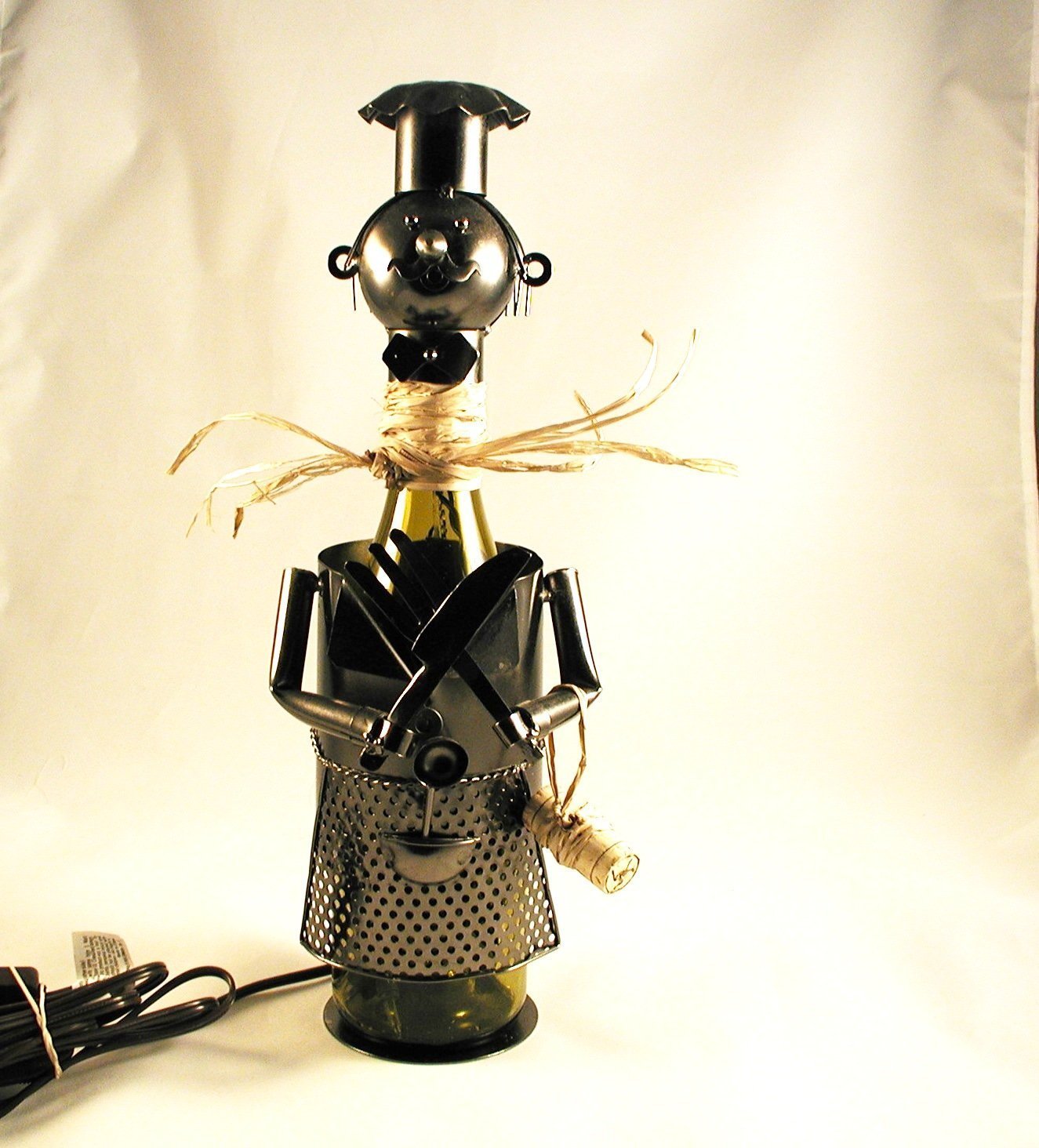 Amazon.com: Illuminated, Handmade Metal Chef Sculpture. Shipping is ...