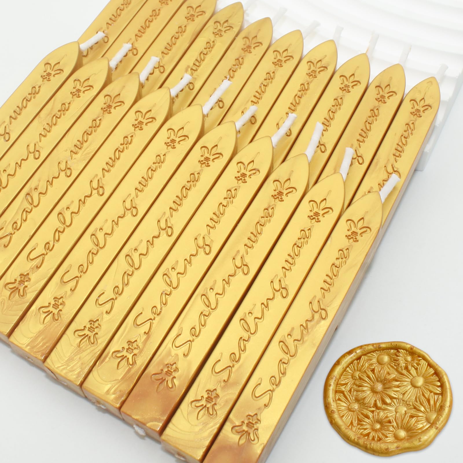 Snapklik.com : Andotopee Gold Wax Seal Sticks - 10pcs Vintage Sealing ...