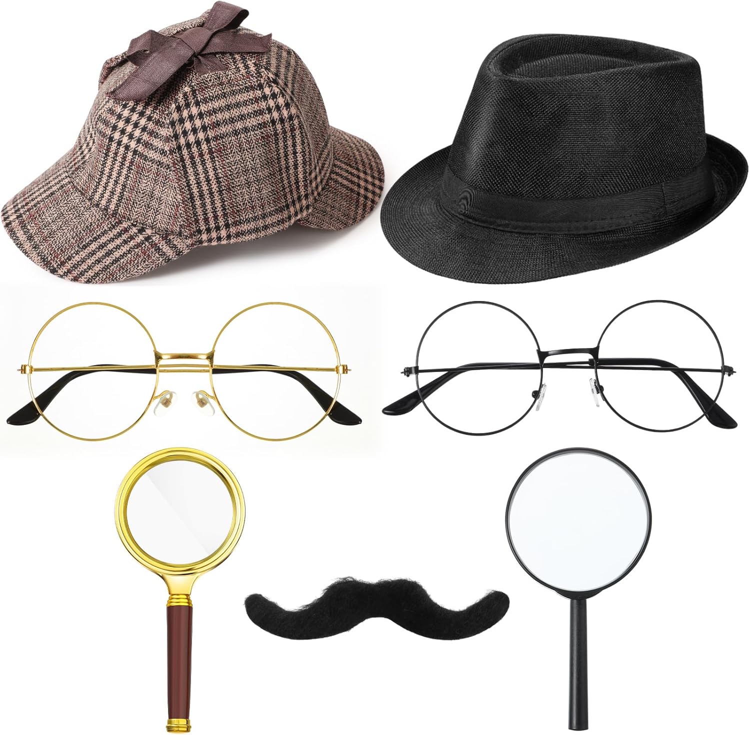 Amazon.com: Jeyiour 8 Pcs Detective Costume Accessories for Adults ...