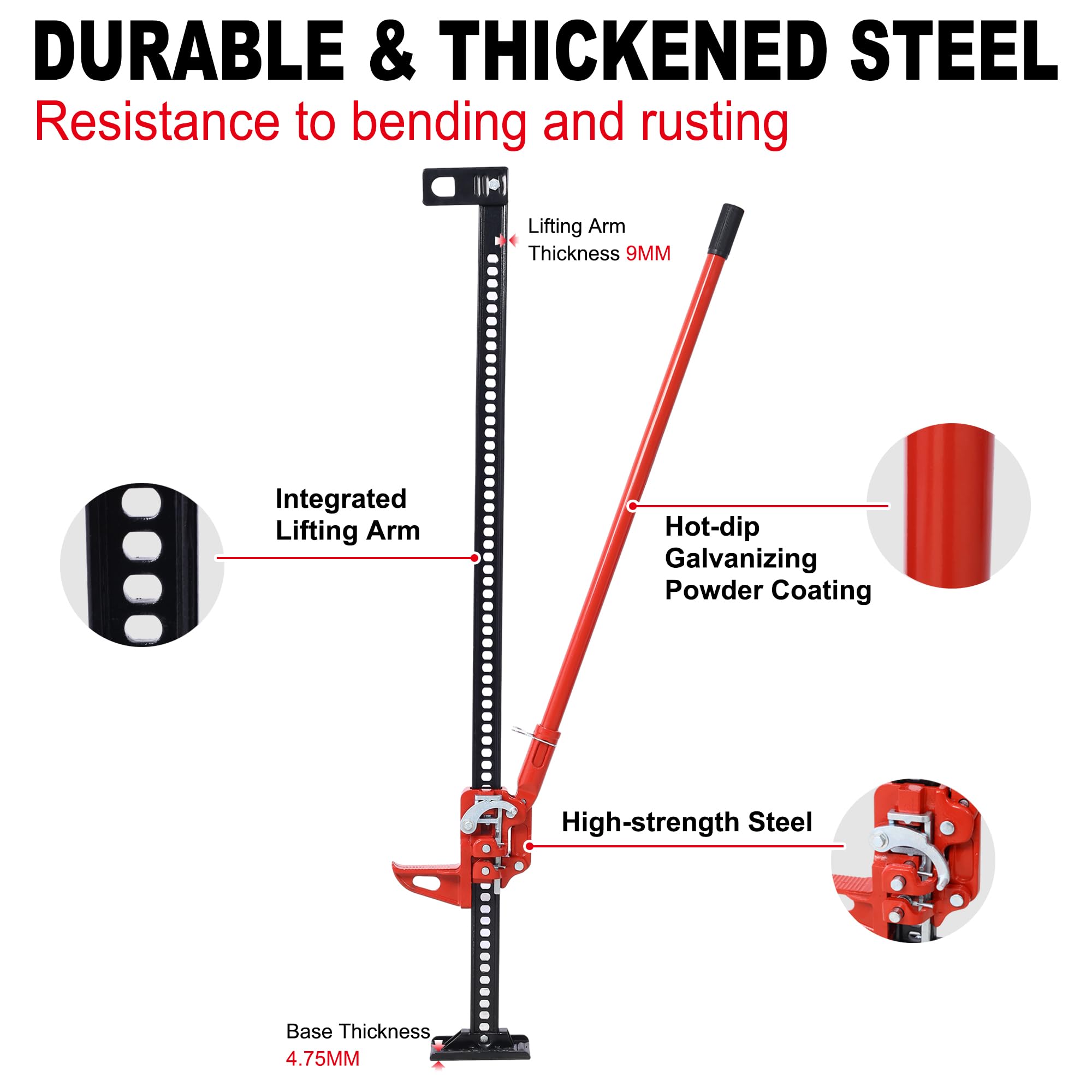 Snapklik.com : Farm Jack,48" High Lift Farm Jack,7000 Lbs Capacity ...