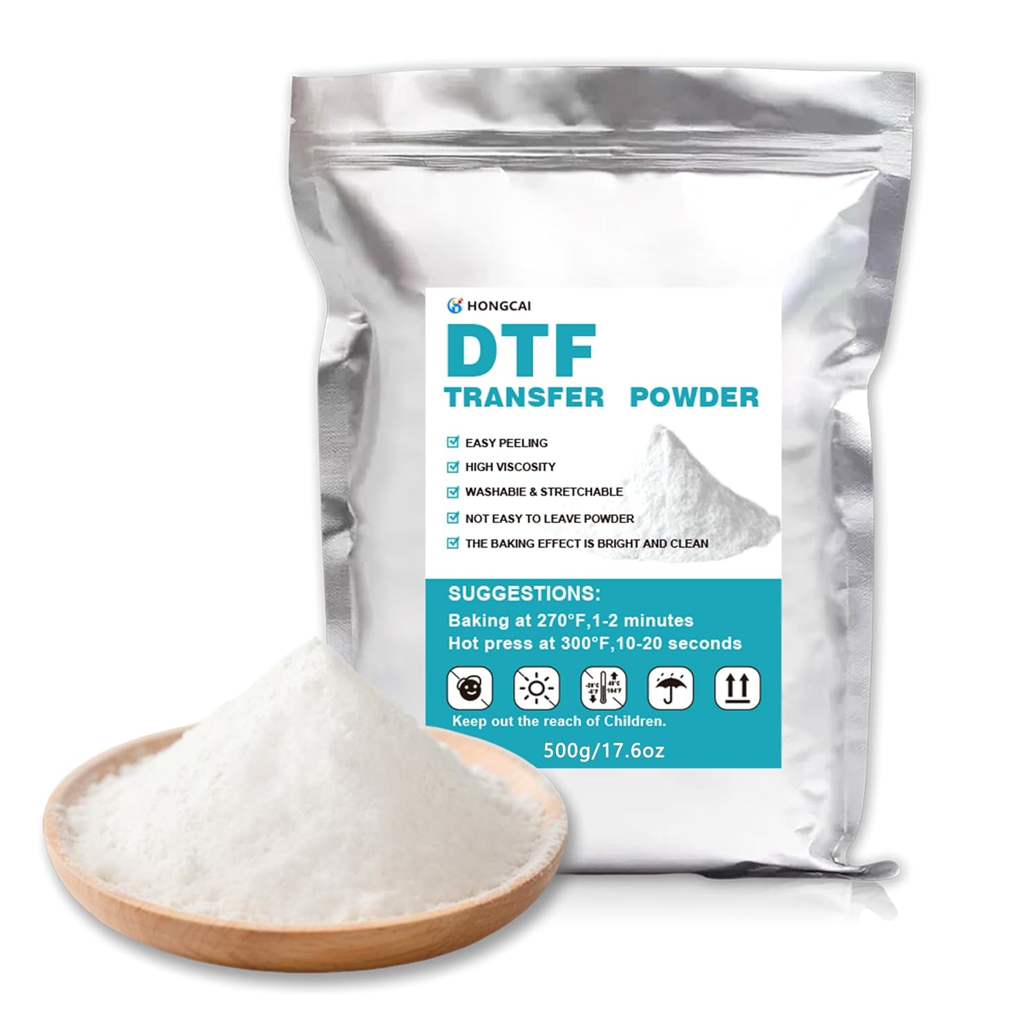 Amazon.com: DTF Powder White - 500g/17.6 oz Digital Transfer Hot Melt ...