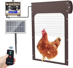 Amazon.com: Dolitego Automatic Chicken Coop Door Solar Powered Opener with Timer & Light Sensor ...