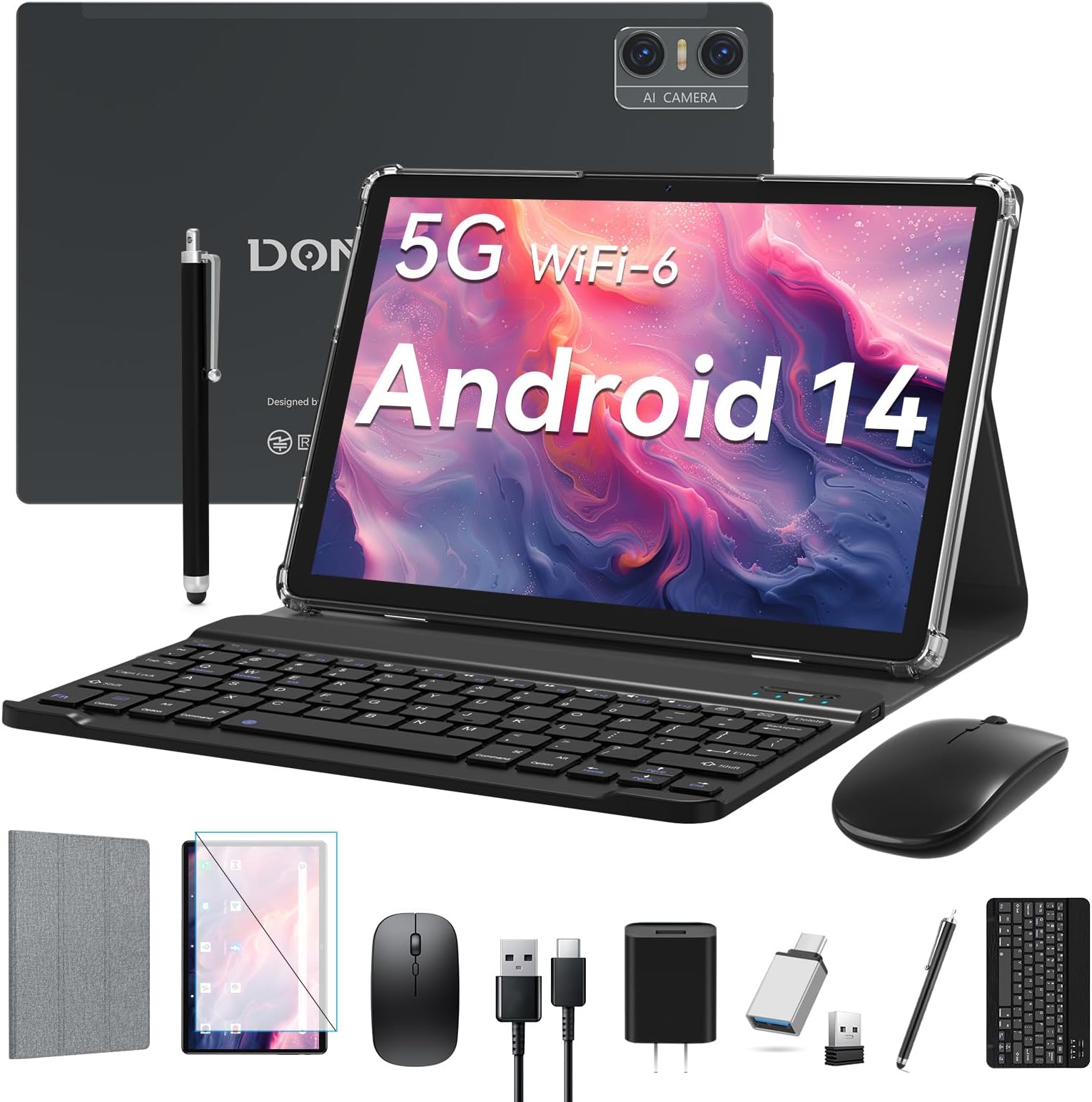 Amazon.com : Android 14 Tablet 2025 Latest Tablets, 10 inch Tablet (4+4 ...