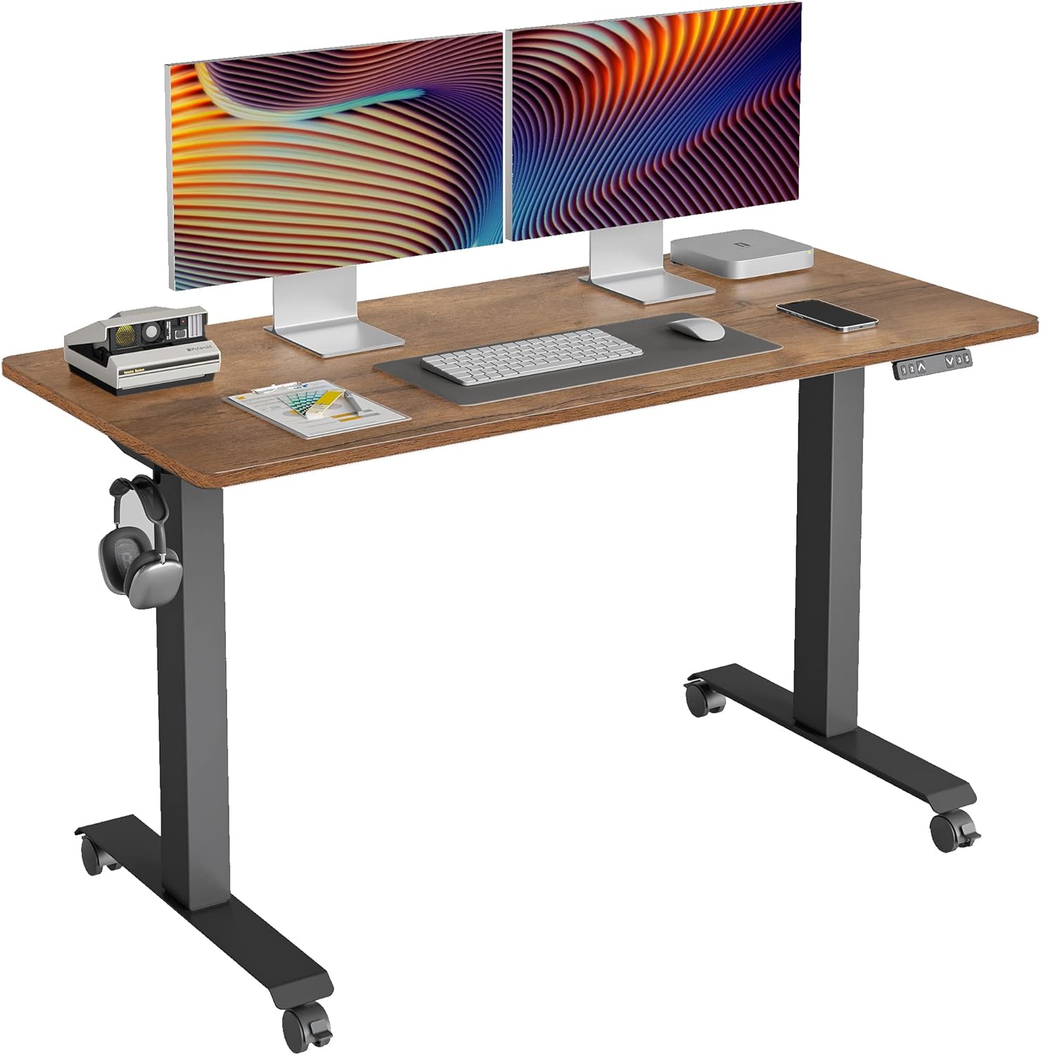 Amazon.com: Cubiker Adjustable Standing Desk 55 * 24 Inches Dual Motors ...