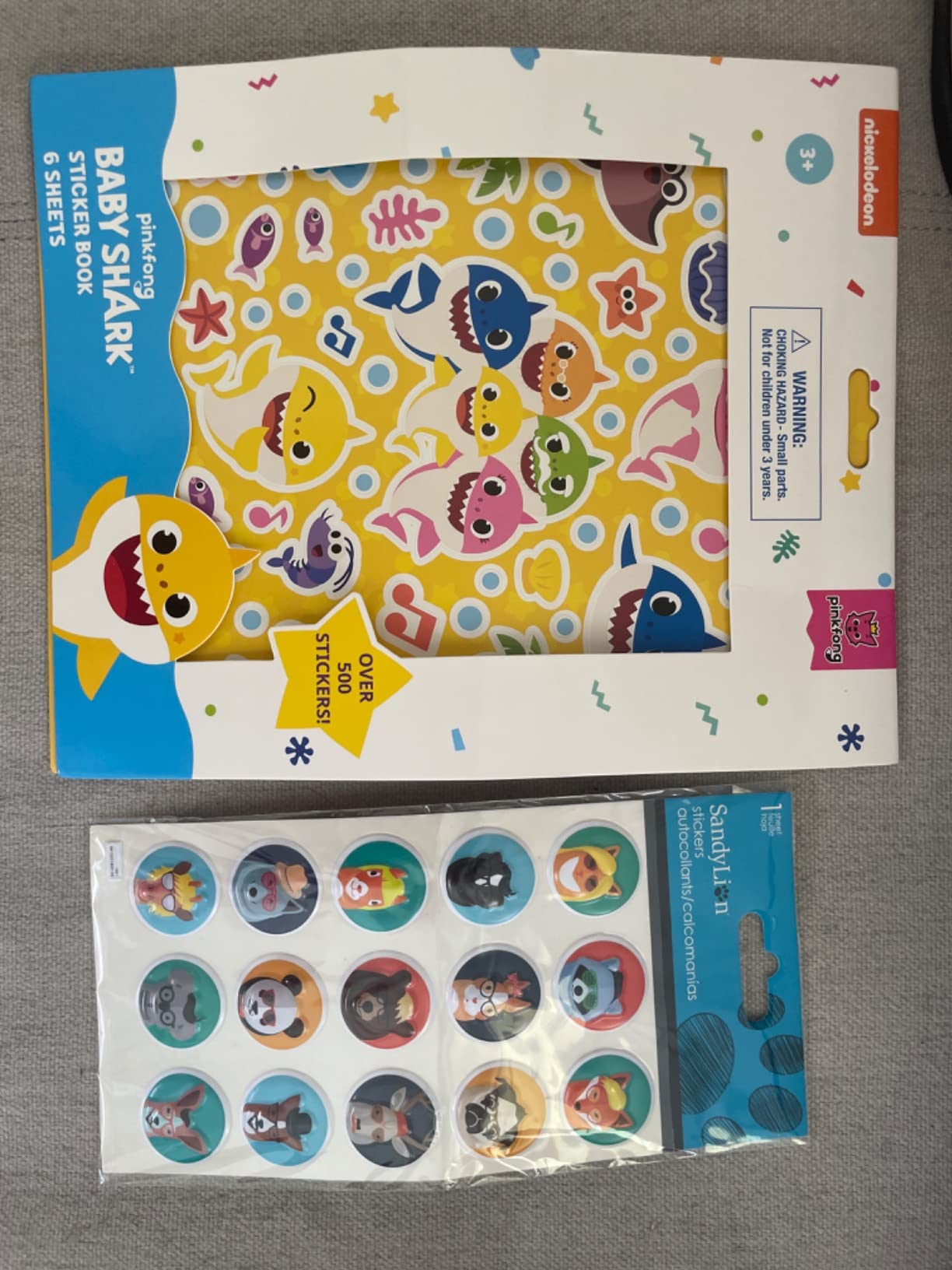 Amazon.com : Pinkfong Baby Shark Baby Shark Puffy Stickers for Toddlers ...