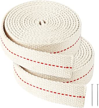 Amazon.com: 13 Feet/ 2 Rolls Cotton Oil Lamp Wick, 1 Inch Replacement ...