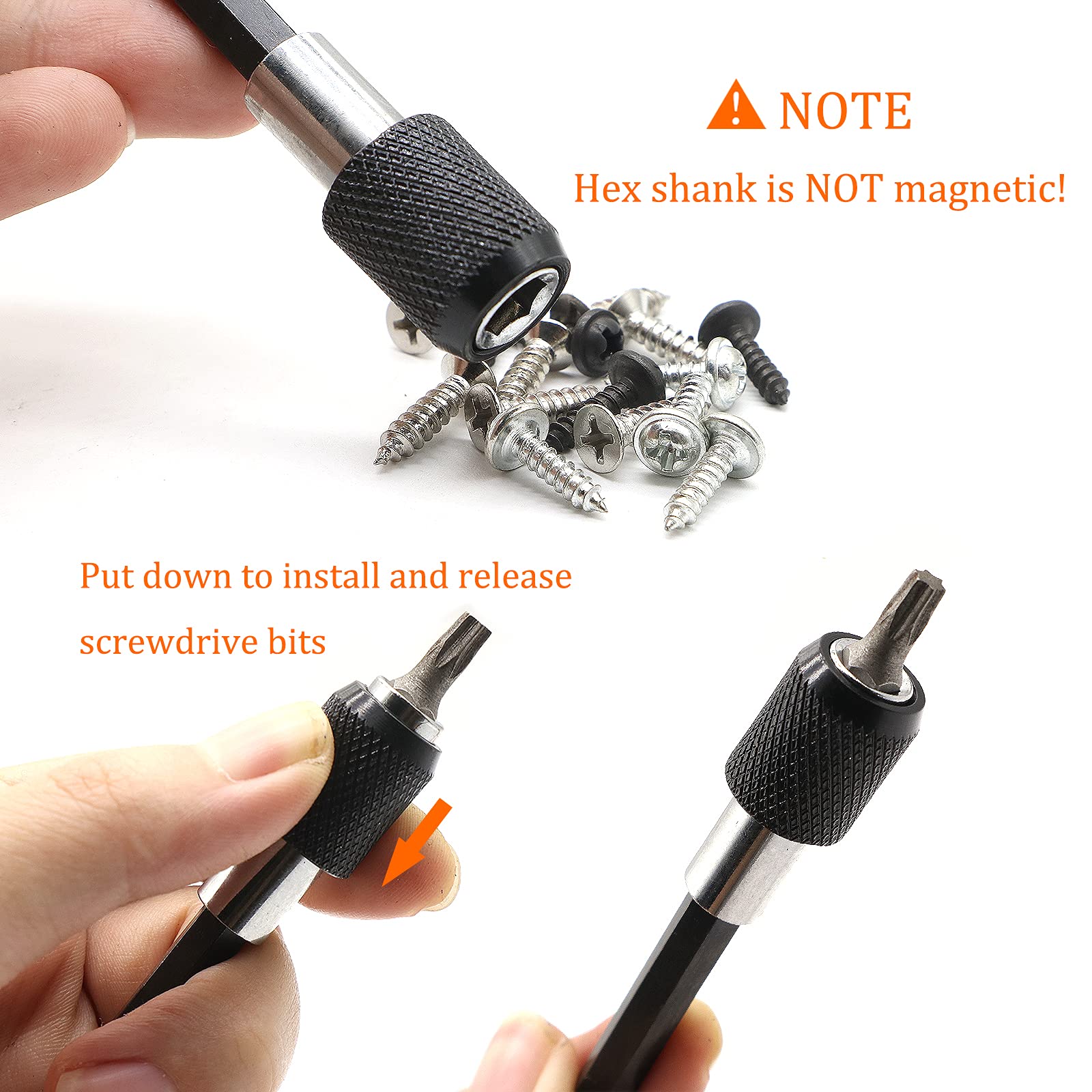 Snapklik.com : 6 Piece 1/4” Hex Shank Quick Change Bit Extension,Quick ...