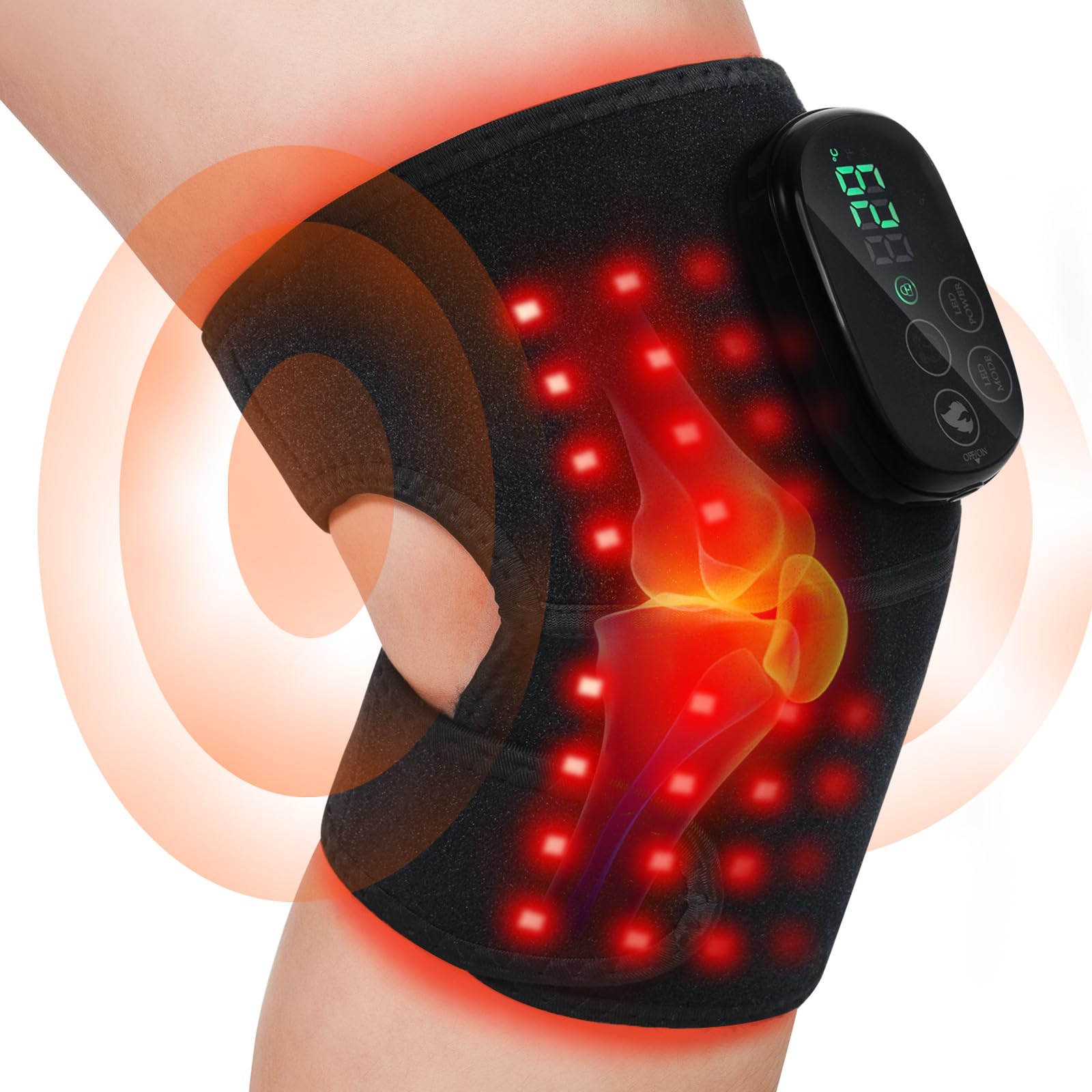Amazon.com: Red Light Therapy Knee Massager- Wireless Rechargeable ...