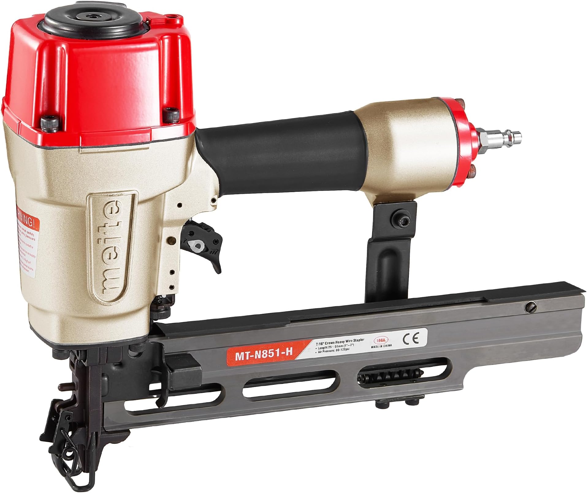 meite MT-N851H 16 Gauge Pneumatic Staple Gun, 7/16" Crown 1" to 2 ...