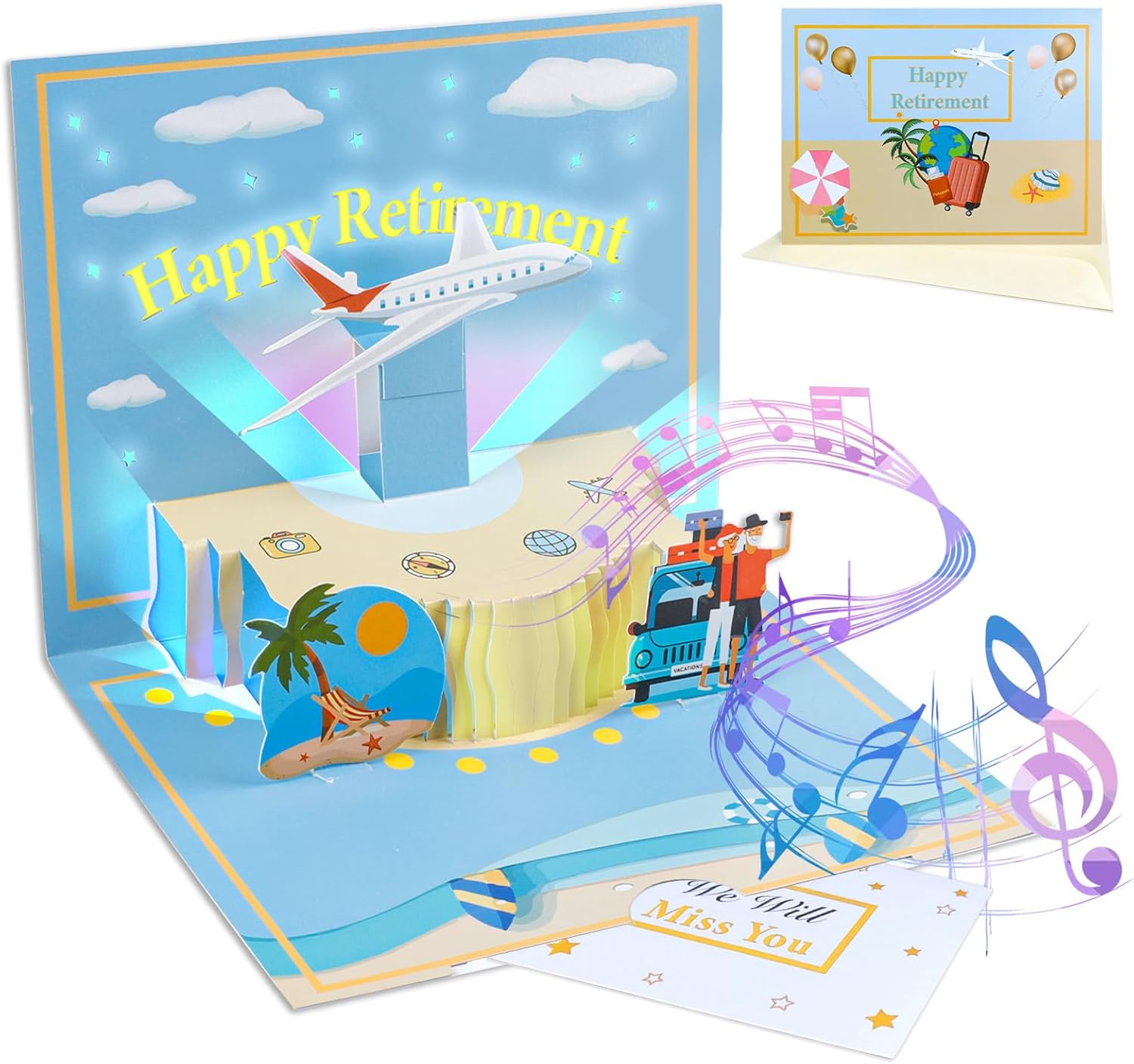 Amazon.com : HAPPY RETIREMENT 3D Pop Up Card, Retirement Greeting Cards ...