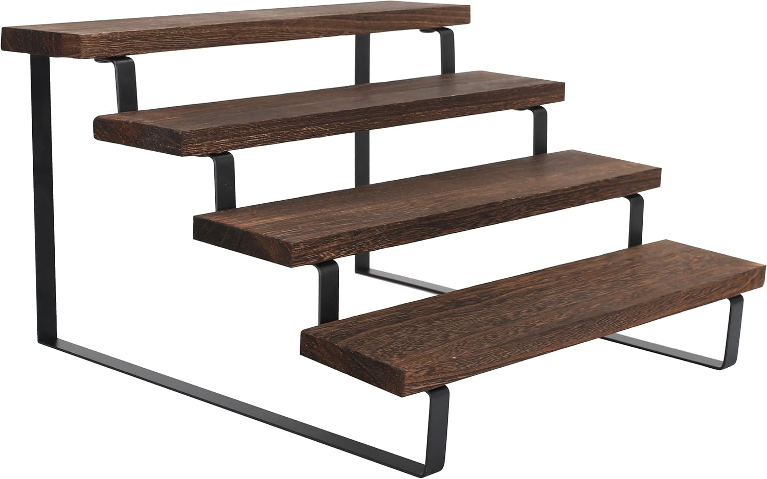 Amazon.com: Sawjut 4 Tier Wood Display Riser Stand, Wooden Spice Rack ...