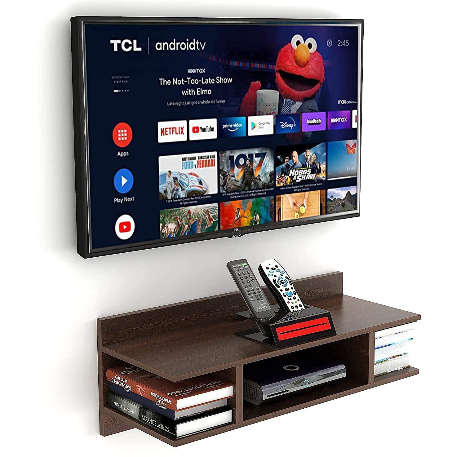Tanu Craft Wooden Floating Set top Box Stand| Wall Shelf| Wall Mount ...