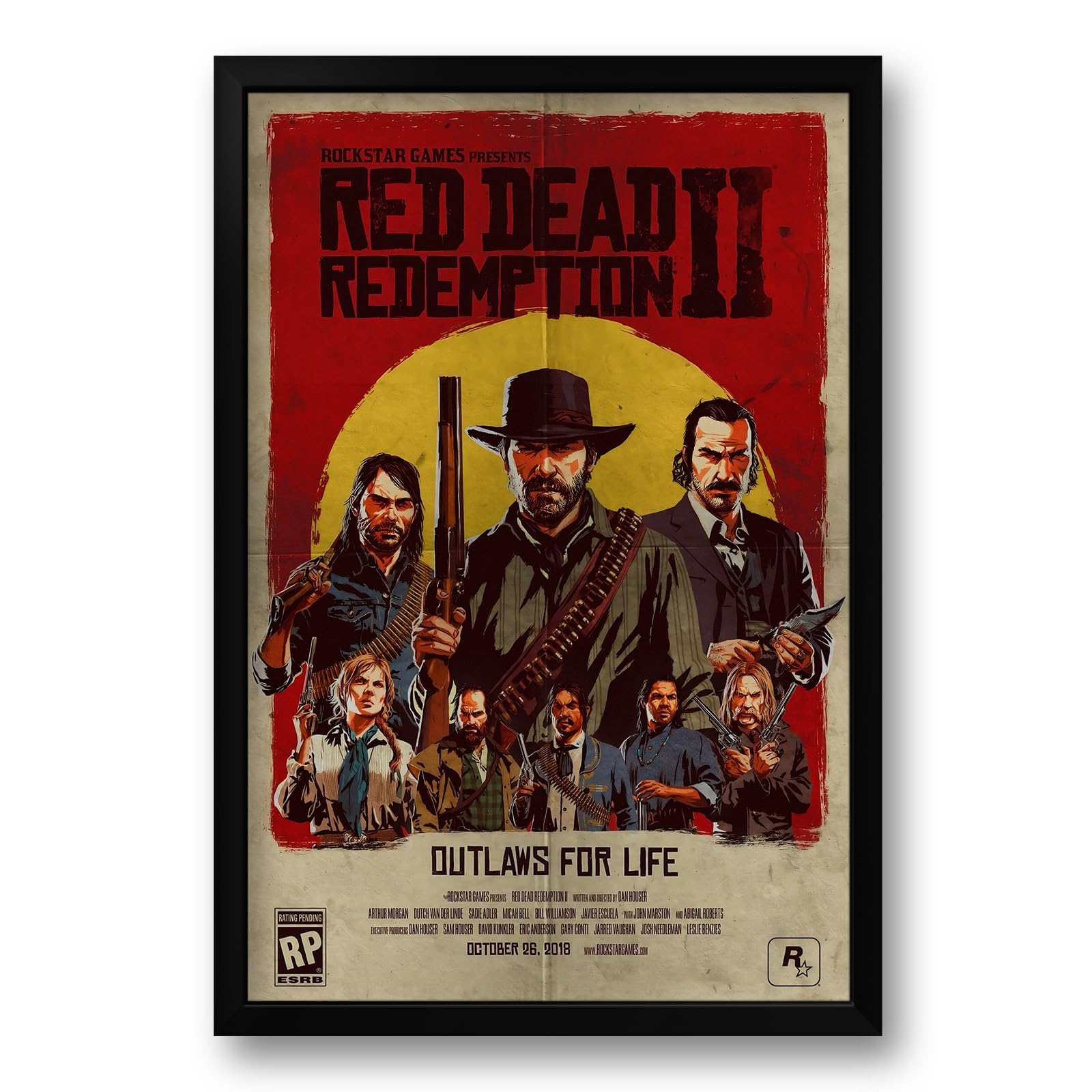 Quadro Game Red Dead Redemption 2-40x60cm | Amazon.com.br