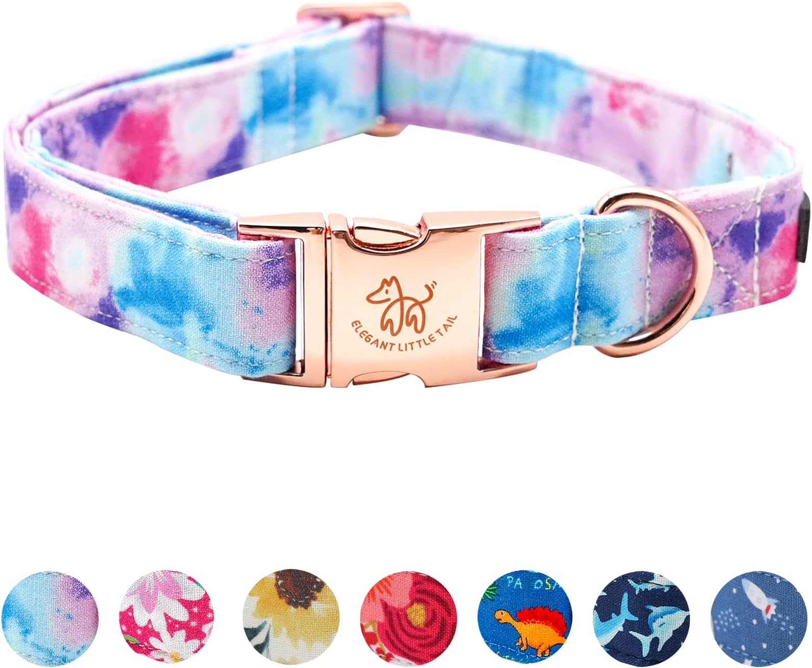 Amazon.com : Elegant little tail Dog Collar, Colorful Pattern Pet ...