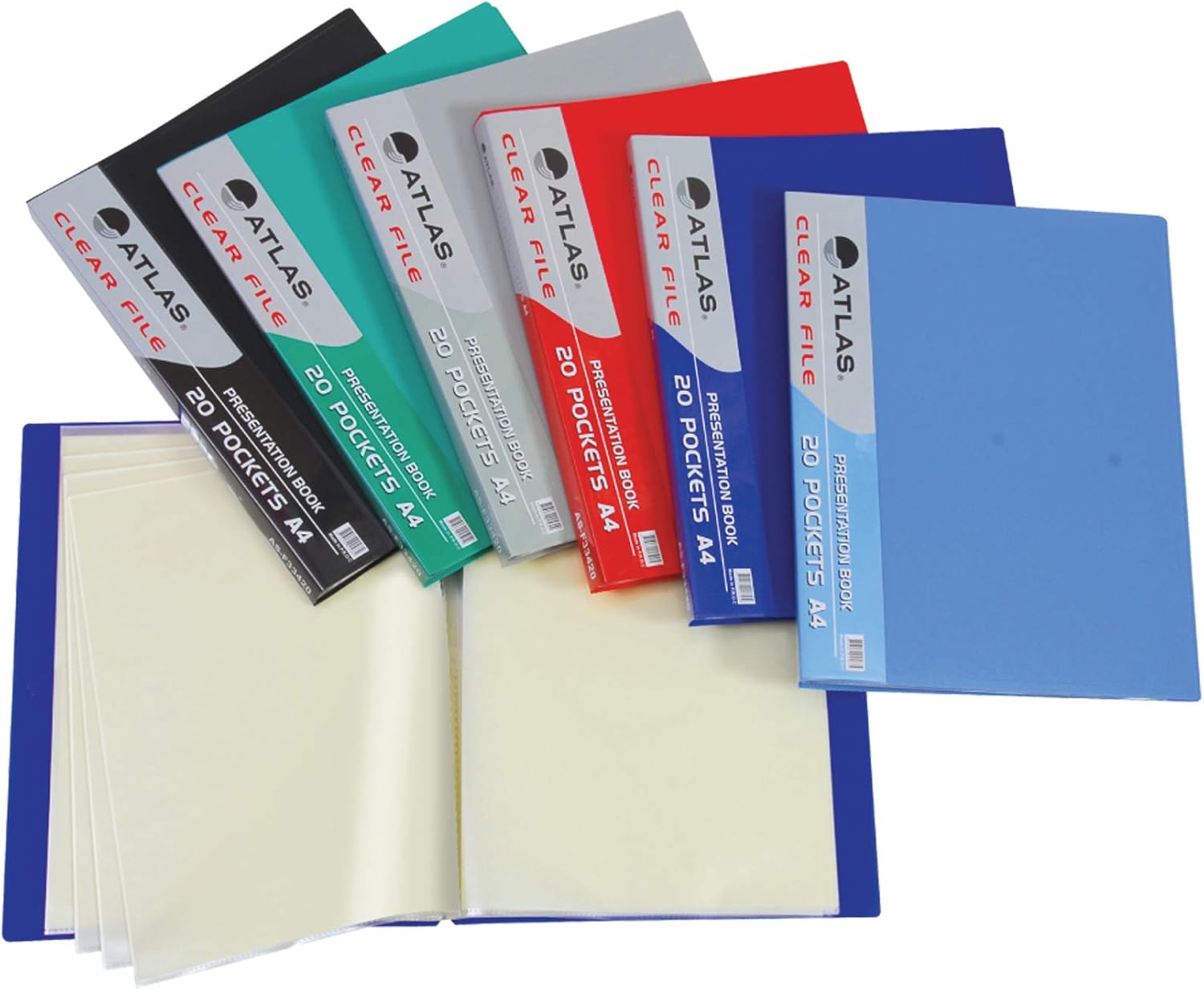 Atlas Clear File Presentation Book, A4-10 Pockets, Assorted Color ...