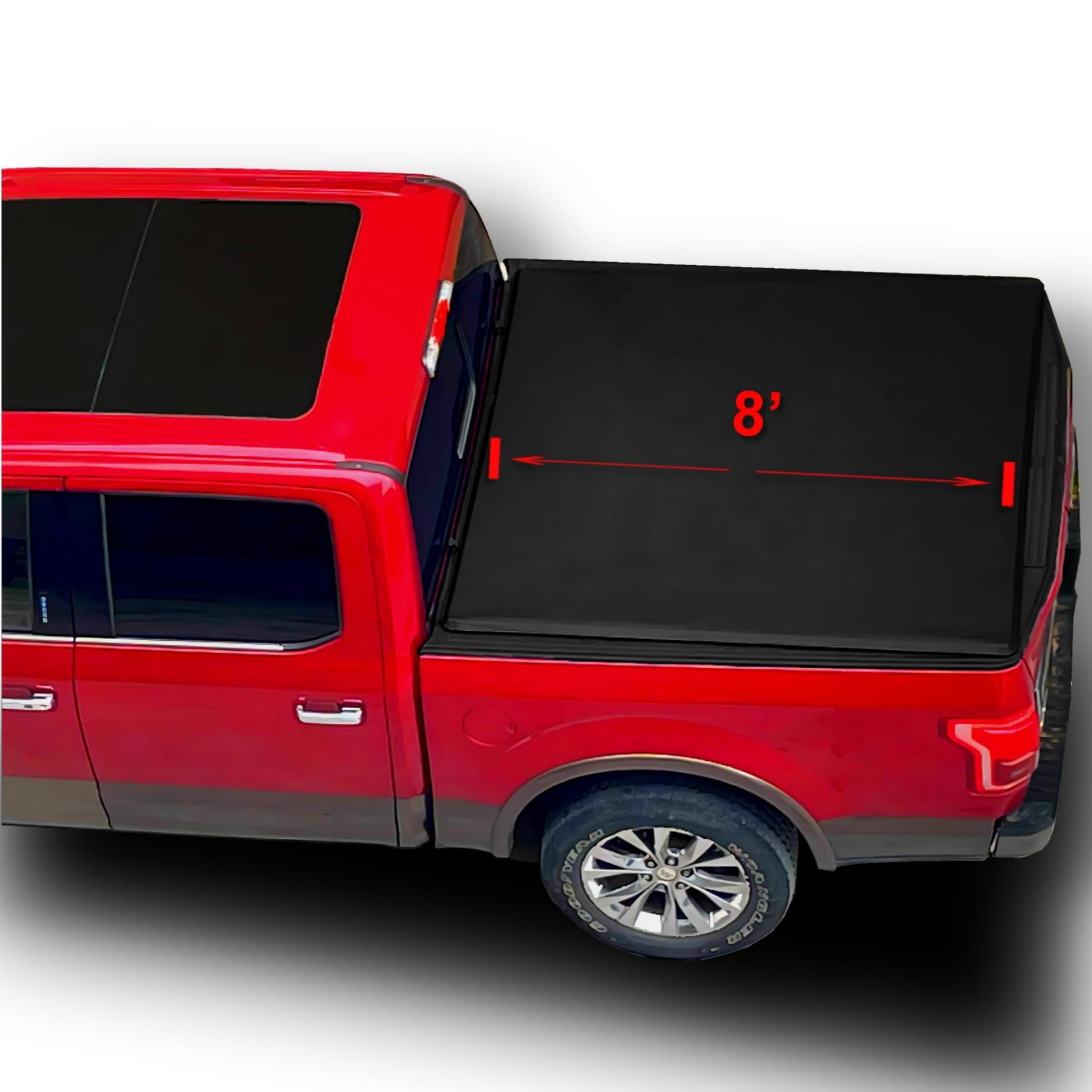 Amazon.com: OSOBAK Soft Roll Up 8'/96.3" Truck Bed Cover Compatible for ...