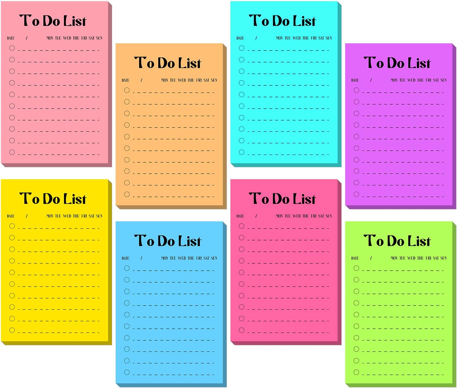 Amazon.com : 9 PCS to do List Sticky Notes,3x4 Inch Lined Sticky Notes ...