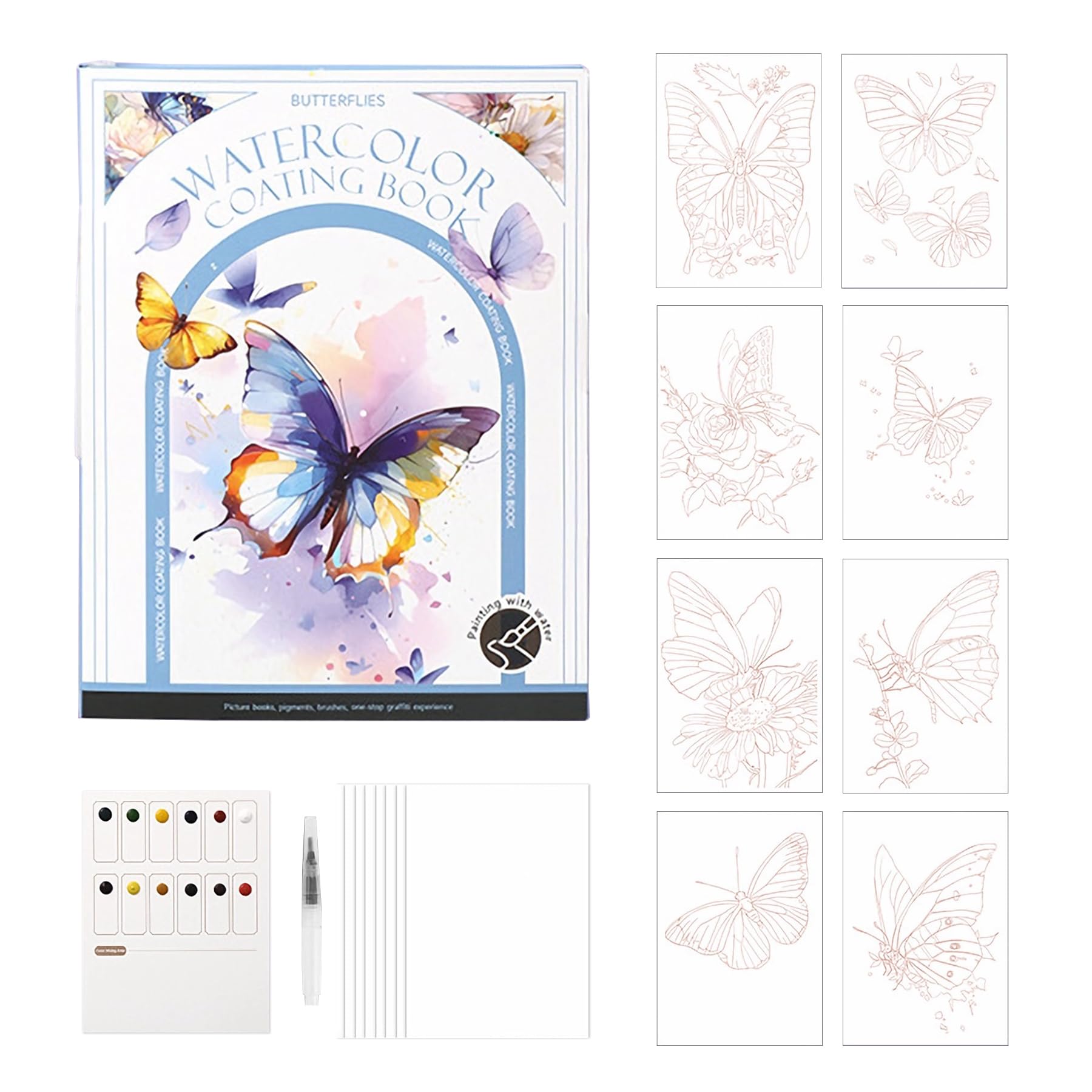 Amazon.com: Three fold Watercolor Painting Book for Kids and Toddlers ...