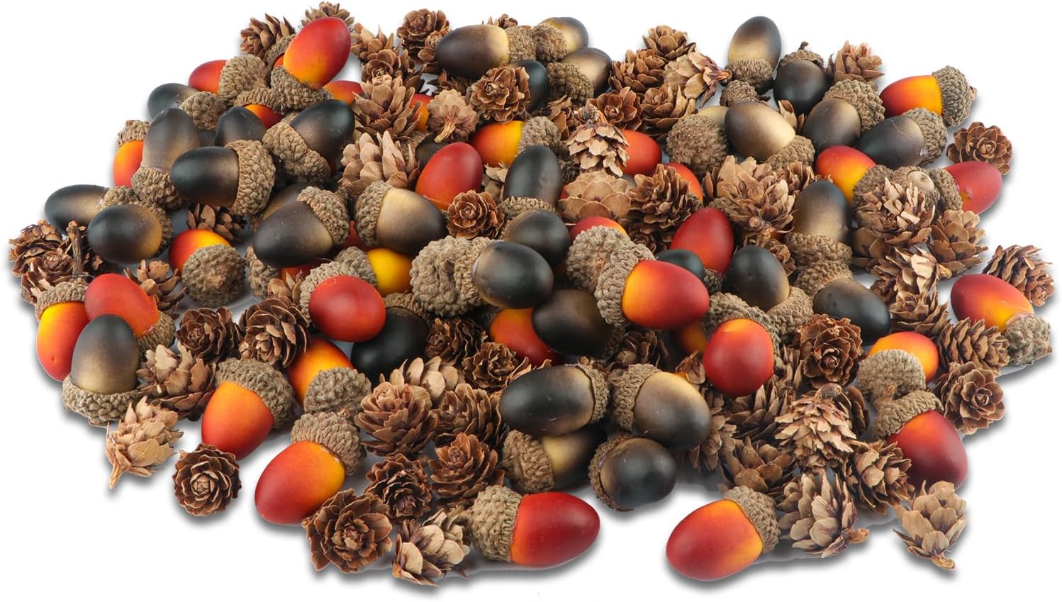 Amazon.com: YIYA 240PCS Pine Cones Decoration Thanksgiving Artificial ...