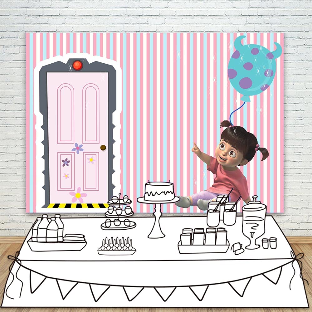 Buy JMING Monsters University Boo Backdrop 5x3 Vinyl Monsters inc Party ...