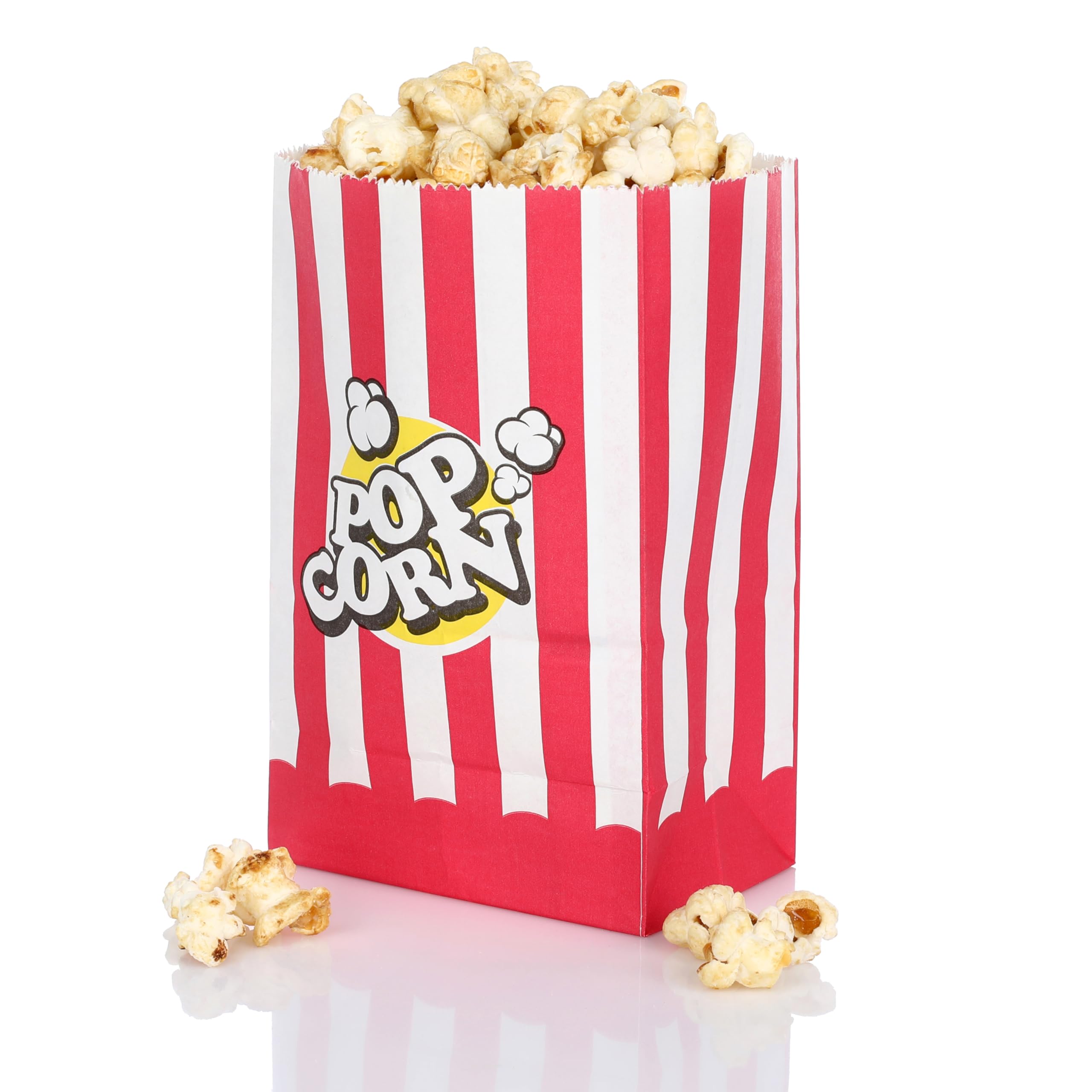 FunX Kraft Paper Popcorn Bags 80 Pack - Party Bags for Cinema, Film ...