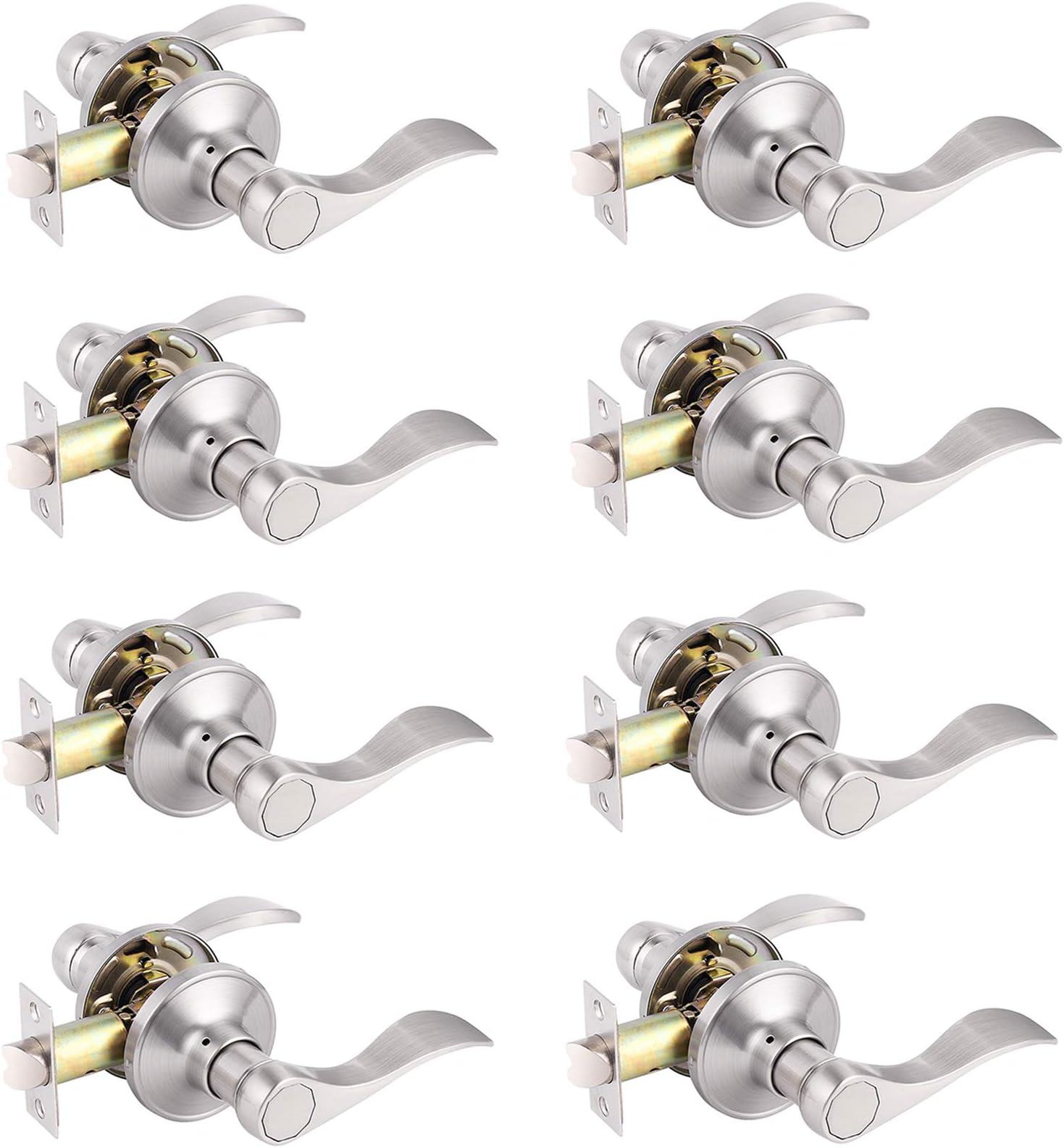 Probrico (6 Pack Privacy Door Levers and (6 Pack) Passage Door Levers ...