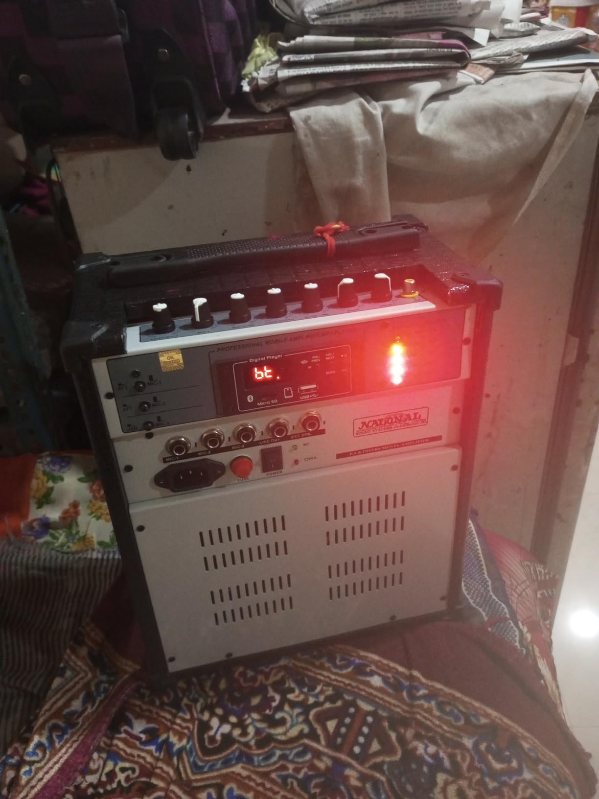 kh Professional Cube 40 W Karaoke Portable PA System with Bluetooth FM ...