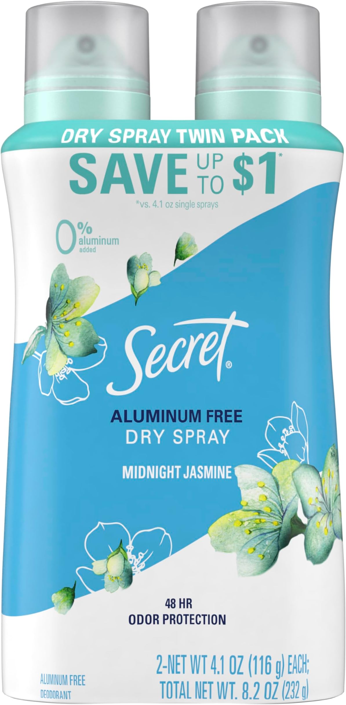 Amazon.com : Secret Dry Spray Aluminum Free Deodorant for Women ...
