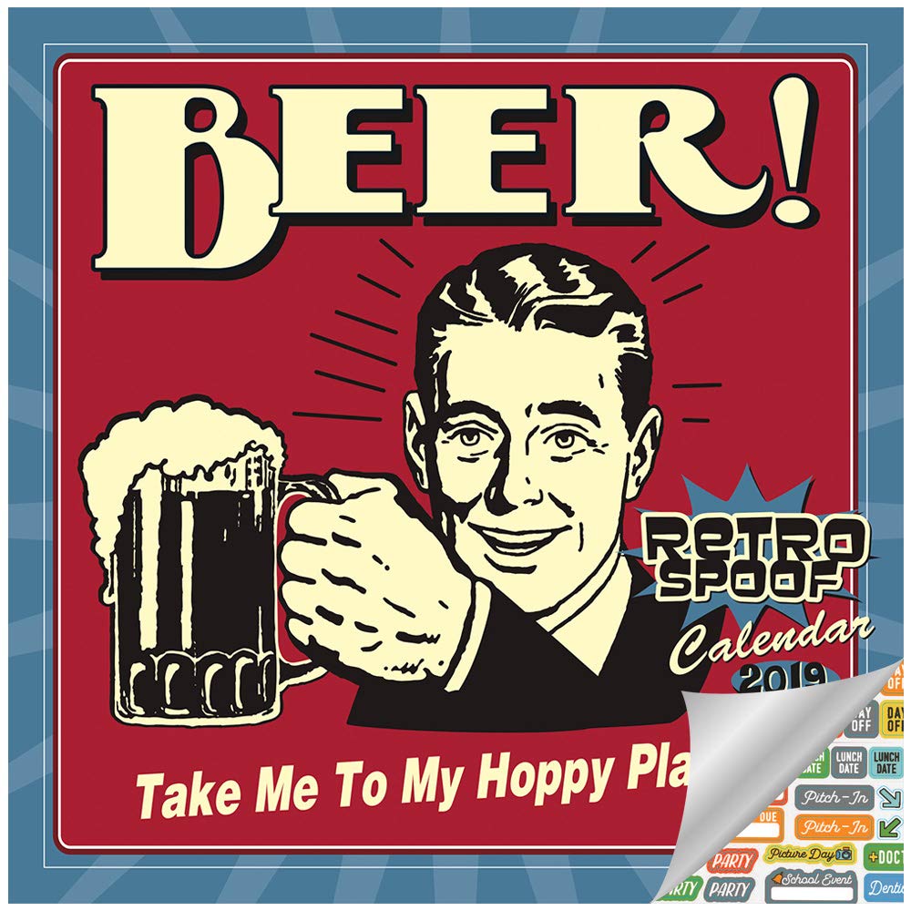 Retro Spoof Beer Calendar 2019 Set - Deluxe 2019 Funny Beer Wall ...