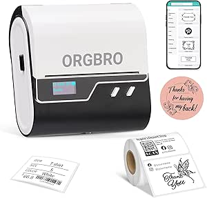 ORGBRO Label Maker, Z3 Bluetooth Thermal Label Printer 2-3 Inch Print ...
