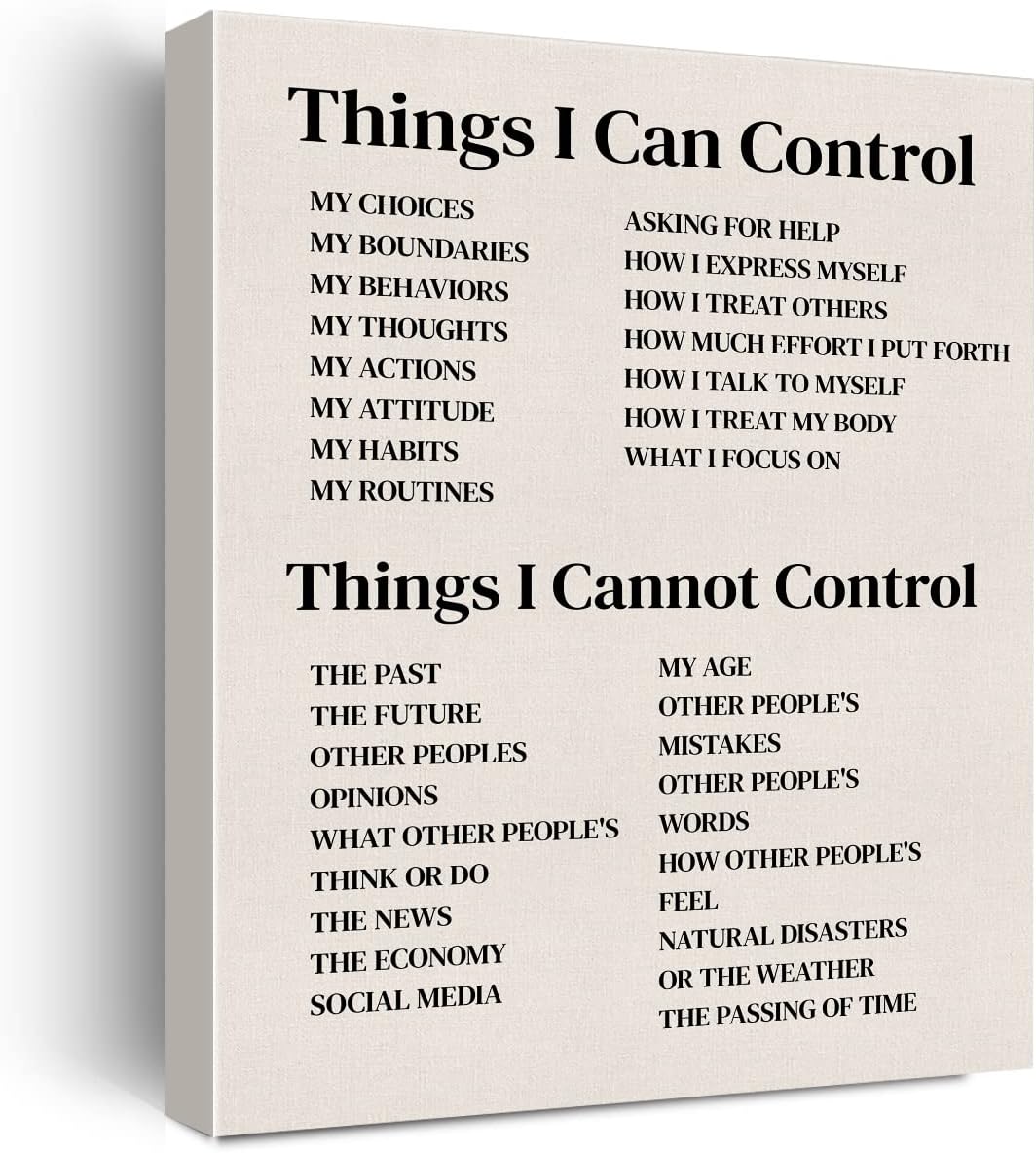 Amazon.com: Mental Health Canvas Wall Art Poster Print Gift, Things I ...