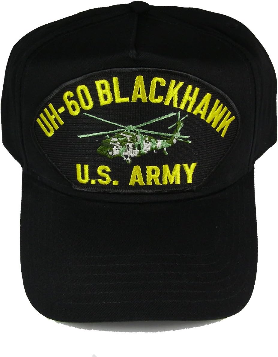 Amazon.com: UH-60 Blackhawk U.S. Army Helicopter Hat - Black - Veteran ...