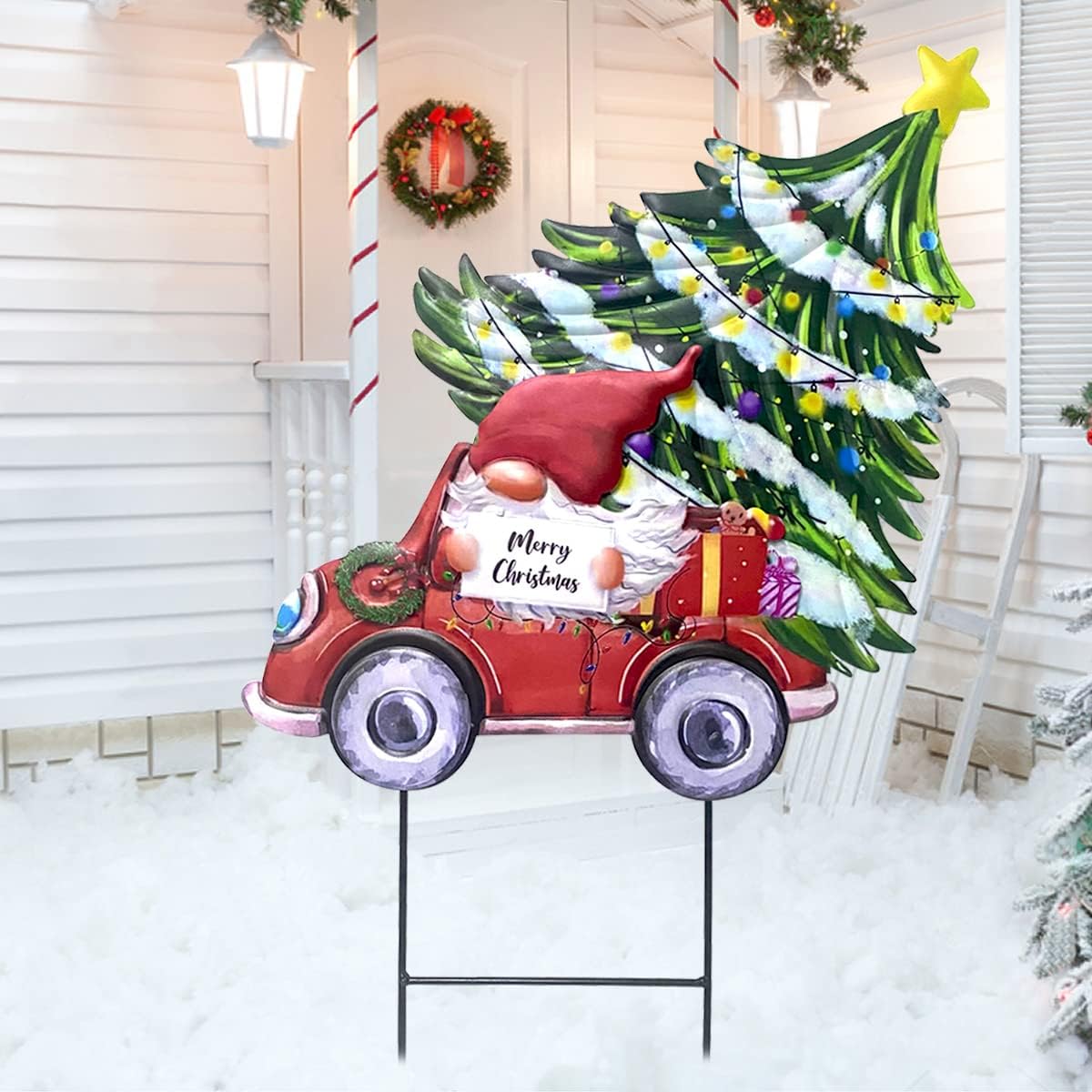Amazon.com : Drydiet 3 Pack Metal Christmas Yard Signs Decor Christmas ...