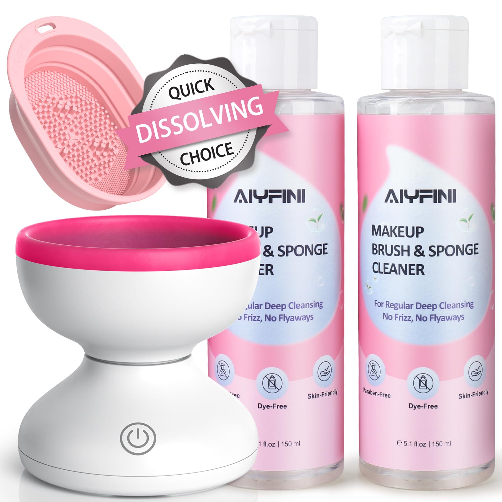 Amazon.com: Alyfini Makeup Cleaning Tool Kit - Electric Makeup Brush ...