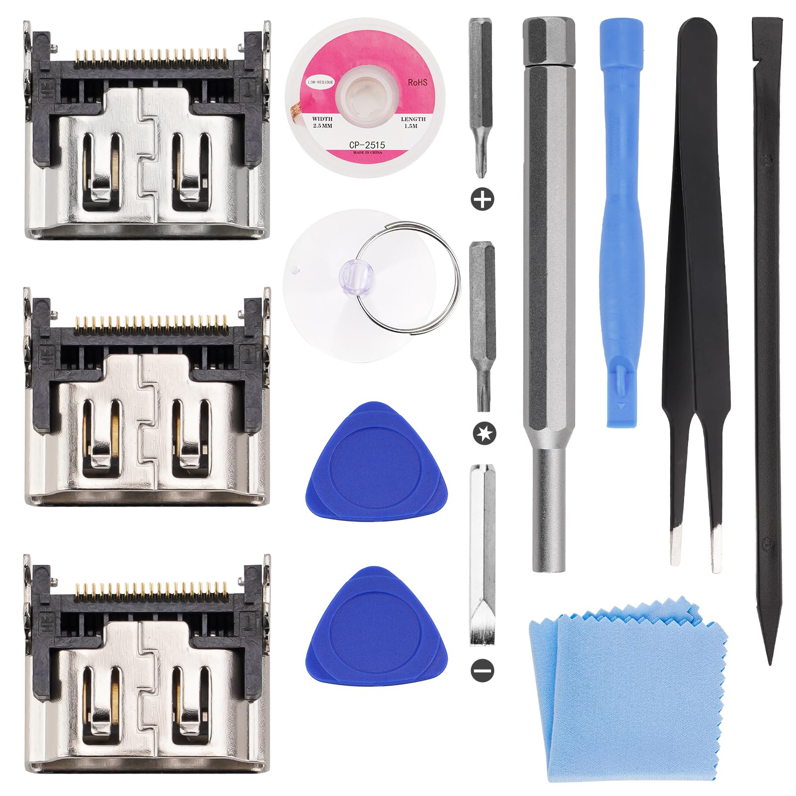 Amazon.com: YIBEICO 3pcs Replacement HDMI Port with Tool for PS5 Sony ...