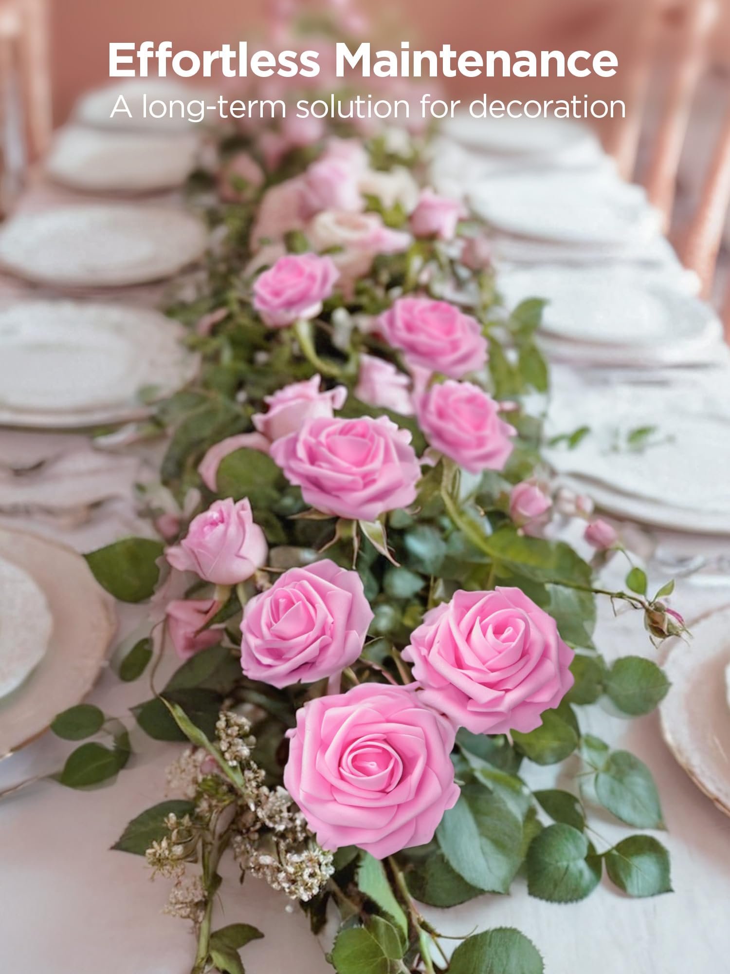 Snapklik.com : InnoGear Artificial Flowers, 50 Pcs Pink Foam Fake Roses ...