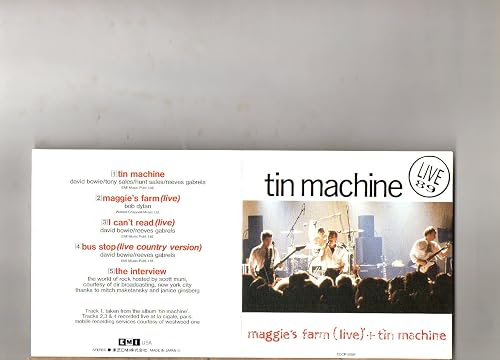 Amazon.co.jp: tin machine LIVE 89 maggie's farm (LIVE)' ＋ tin machine ...