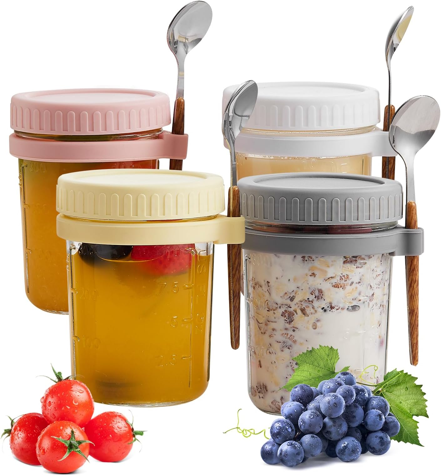LETTURE 3 Pack Recipientes de Avena, Tarros de Vidrio con Tapa ...